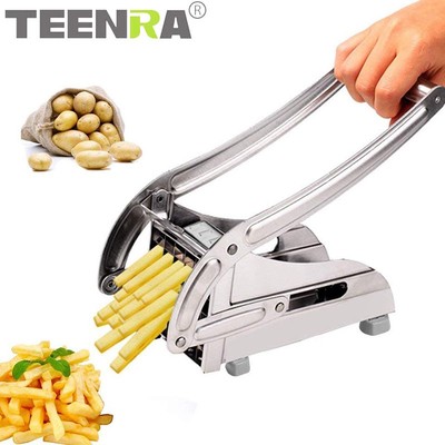 TEENRA 2 Blades Stainless steel French Fries Cutter Potato C