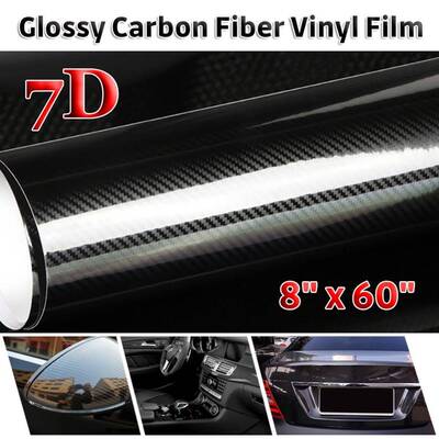 Carbon Fiber Car Sticker 50CMX152CM 6/7D Glossy Vinyl Film