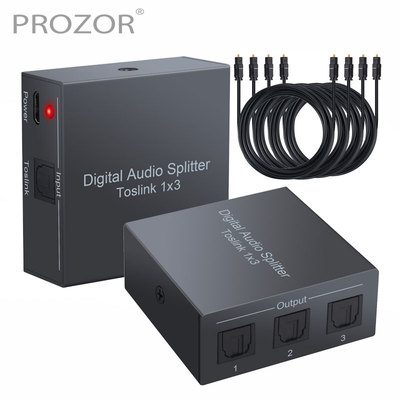 3 way Spdif Toslink Optical Digital Audio Splitter One inpu