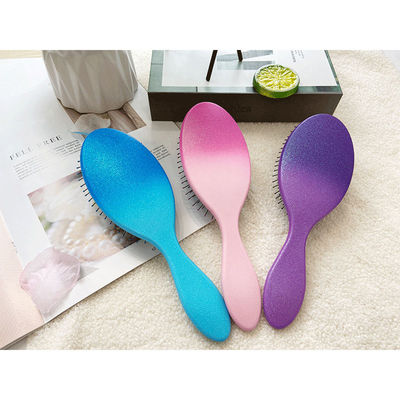 厂家直供新款彩虹渐变气囊按摩梳儿童紫色美发梳子细针柔软易握