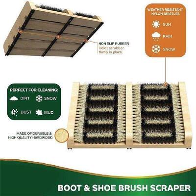 ABPR-Boot Scraper Brush Cleaner Outdoor Floor Boot Scraper