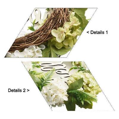 Arrangement Background Decor Hydrangea Wreath Silk Wall
