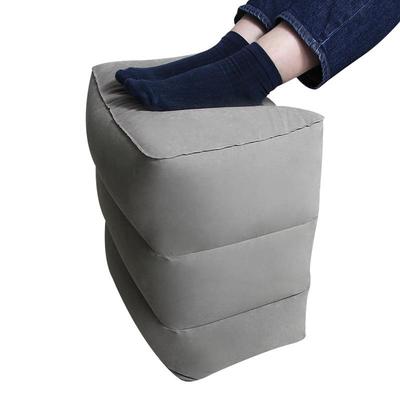 3 Layers Inflatable Travel Foot Rest Pillow Airplane Train C