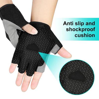 Half Finger Gloves Gym Fitness Anti-Slip Women Men Gel Pad G
