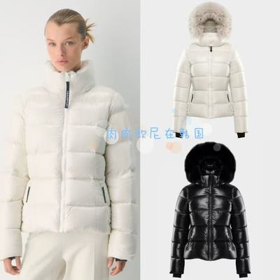 现货 Aritzia  25 冬季新款 毛领收腰鹅绒连帽羽绒服面包服外套女