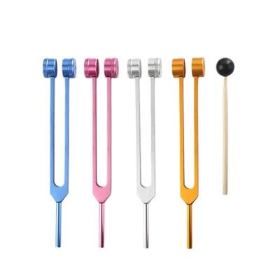 直供128HZ256HZ512HZ铝合金音叉套装音叉金色支音叉带底座