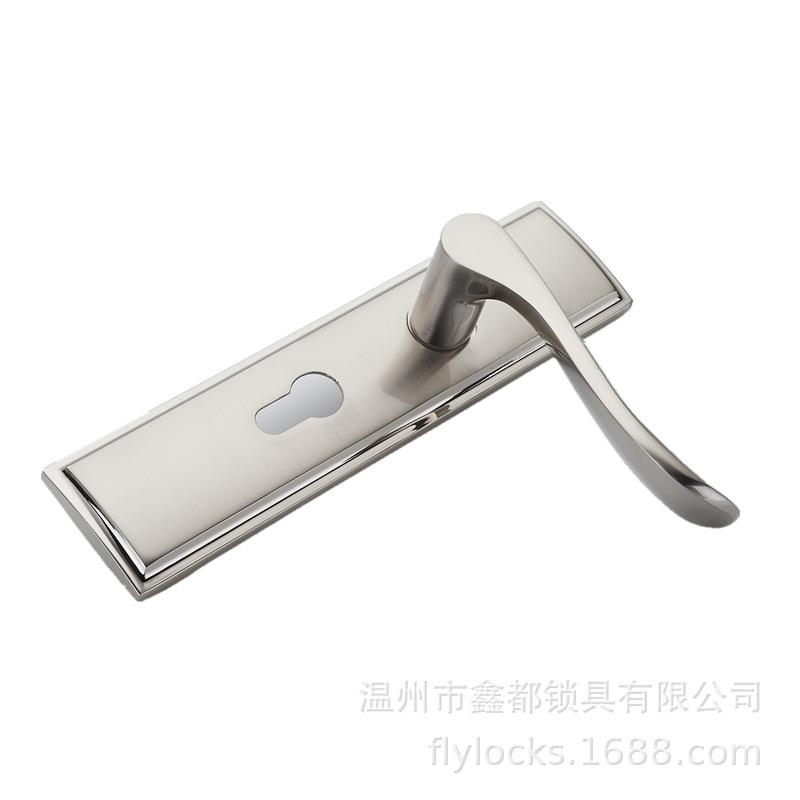 锁具锌合金门锁拉丝插芯锁金色木门卧室房间卫生间门锁防盗锁