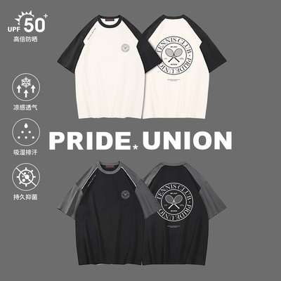 Prideunion拼色防晒抗菌网球T恤