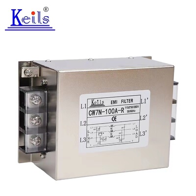 KEILS电源滤波器三相380V抗干扰60A150A120A100A端子台200A大电流
