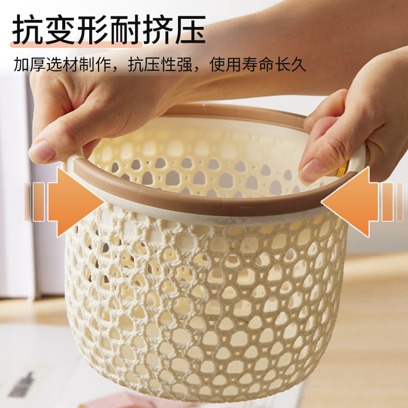 防水手提式脏衣篓大号玩具水果收纳桶 日式塑料浴室脏衣篮