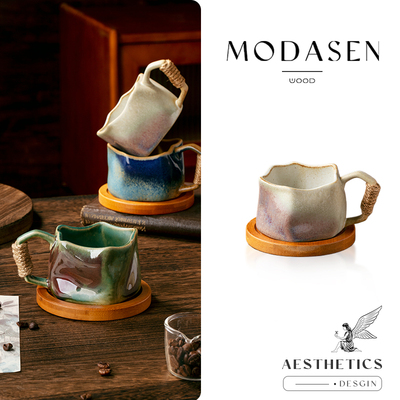 MODASEN复古窑变马克杯咖啡杯