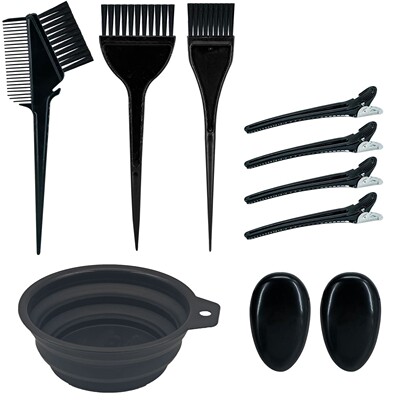 Cross border hair dye tool basic 9-piece set, hair dye, oil baking bowl, oil baking brush, hair salon hairdressing supp