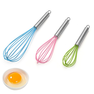 Silicone egg beater, manual household kitchen baking cake, cream whisk, egg beater, flour mixer