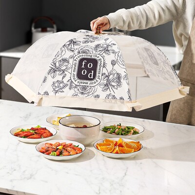 Fly proof, enlarged thick steel, broken bones, stacked leftovers, leftover food, dust-proof cover, vegetable cover, hou