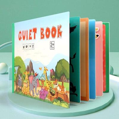 互动式安静早教书 Busy Book英文学习书 幼儿益智安静玩具书