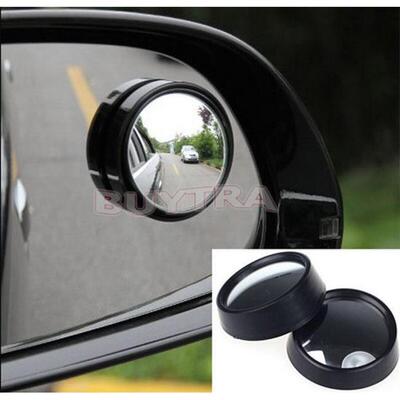1Pair=2pcs Round Car Convex Mirror Auto Side 360 Wide Angle
