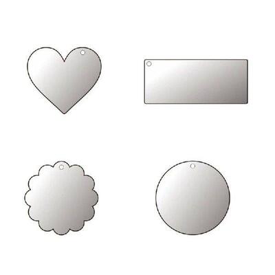 Acrylic Keychain Blanks 30Pcs Round Rectangle Clear Board