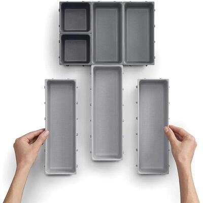 7pcs Drawer Kitchen Storage Box Cutlery Organizer Free Combi