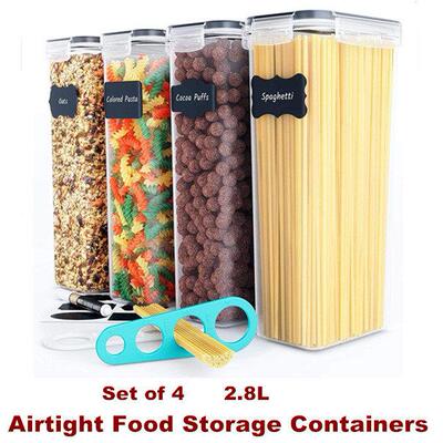 Food Storage Containers Pasta Spaghetti Cereal Pantry