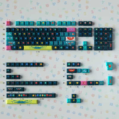 正刻/侧透PBT热升华怪兽工厂键帽