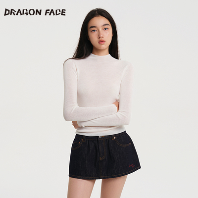 【何超莲同款】龙脸DRAGON FACE 复古牛仔蓬蓬短裙 牛仔裙