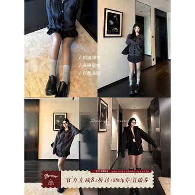 黑泽玄七2025秋冬微胖光腿神器女防勾丝不掉档加绒保暖黑丝打底裤