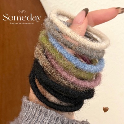 新年小礼物简约不伤发毛绒发绳套