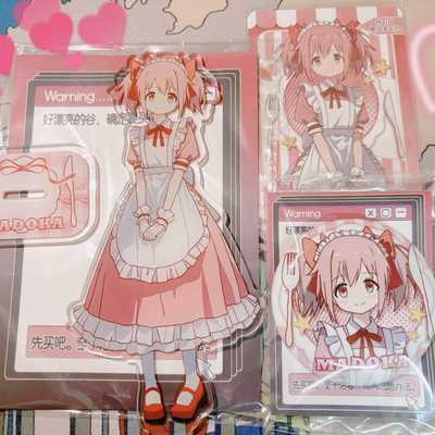 魔法少女小圆女仆同人周边谷子立牌动漫二次元吧唧徽章小焰摆件