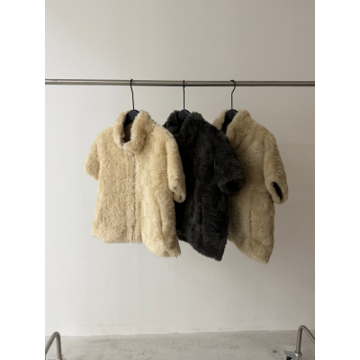 一善服饰冬上新短袖毛毛马甲短外套82676