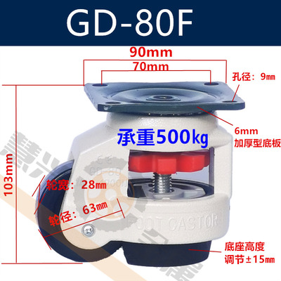 重型福马轮GD60f40F100F80f福马脚轮80S40S60S100S120F水平调节轮