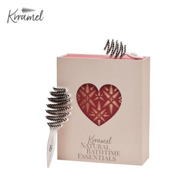 KRRAMEL七夕送女友礼物 护发猪鬃梳子按摩梳蓬松新婚礼物生日礼物