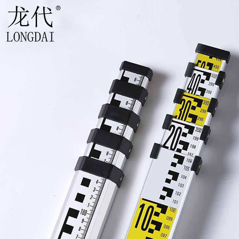 龙代水准仪水准仪测量塔尺加厚铝合金水平仪塔尺双面可伸缩标尺HC_虎窝淘