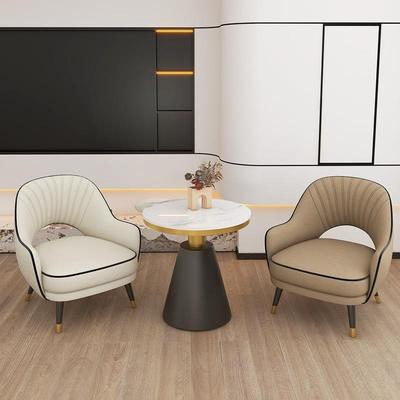 轻奢商用酒店接待桌椅组合售楼处会客洽谈单人沙发椅休息区沙发