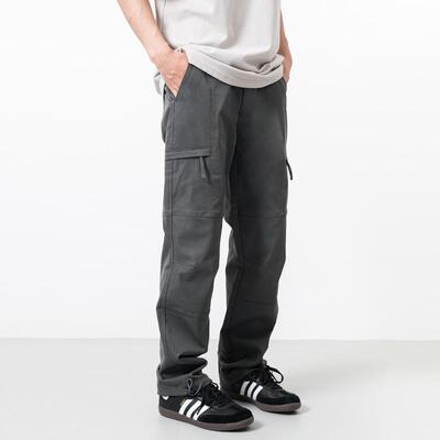 RAIN EDM美式高街户外机能工装裤男复古潮牌直筒宽松vibe加绒裤子