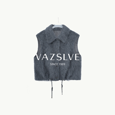 【VAZSLVE/全新奢品】捡漏-拉毛时尚简约马甲-BO4986