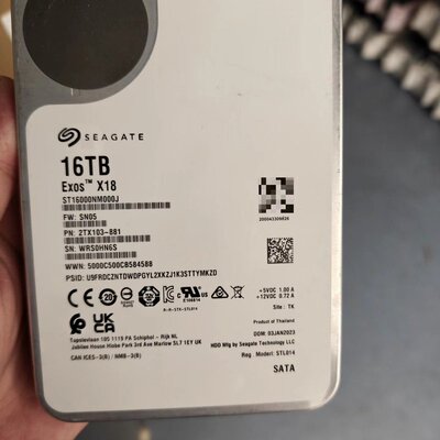 {议价}Seagate Exos X18 16TB 3.5寸 SAT