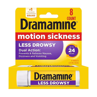 美国溯源-Dramamine 晕车药减少困倦晕船晕机 预防恶心头晕呕吐