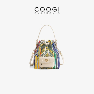 COOGI水桶包包女高级感轻奢小众2026新款斜挎包手提彩色真皮女包