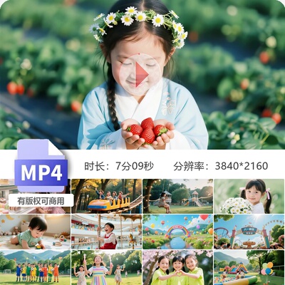 高清六一儿童节小孩快乐玩耍阳光下奔跑健康成长欢笑声幸视频素材