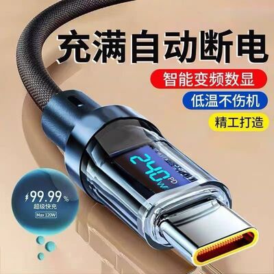 新款Type-C数显据线240W超
