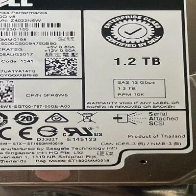 戴尔原装拆机ST1200MM0198 DELL 0FR6W6