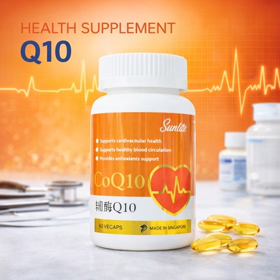 新加坡原装进口Sunlite心脏辅酶Q10维持心血管健胶囊60粒