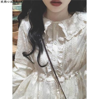 法式蕾丝加绒厚连衣裙女秋