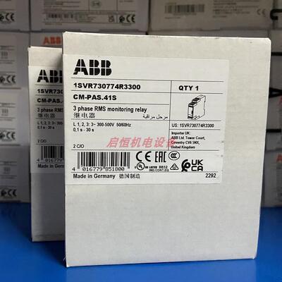 ABB相序保护器 CM-PAS.41S 3 x 300-500VAC，1SVR730774R3300议价