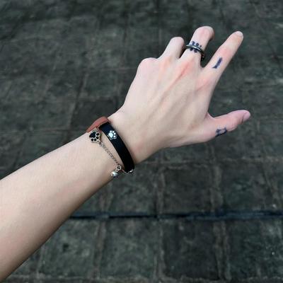 choker手环小狗爪印链流苏链条