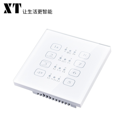 XT智能照明模块触摸面板86型CAN协议4/6/8键控制智能面板