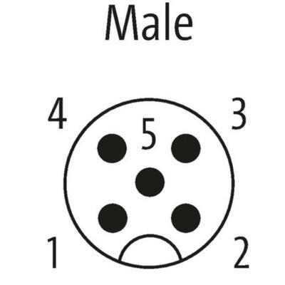 【工控数码】7000-12041-6350500 穆尔5米线缆，5芯公。议价议价