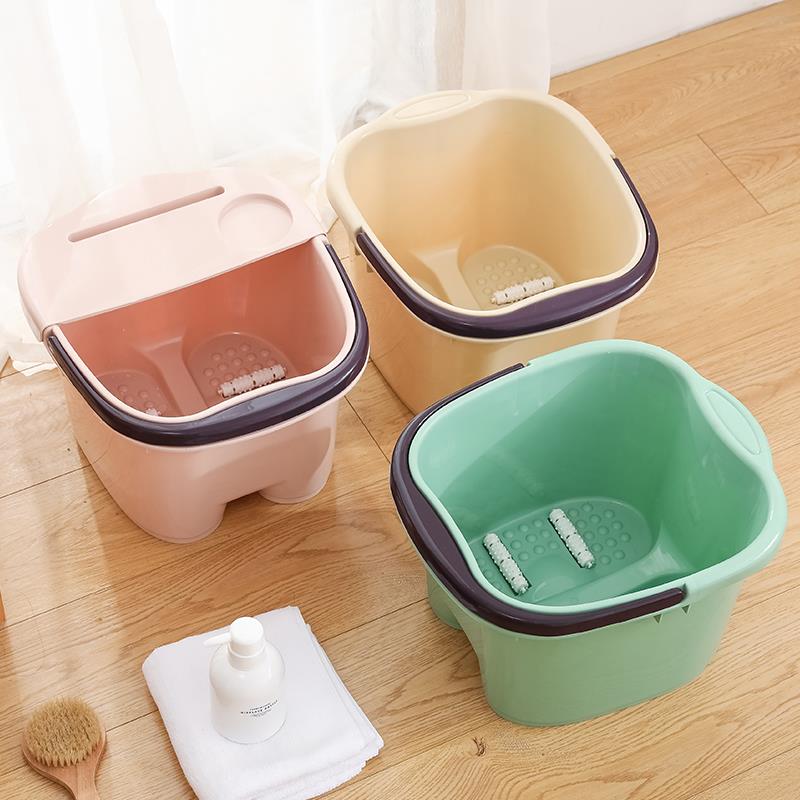 泡脚桶高深桶洗脚盆过膝小腿塑料按摩桶加高加厚家用足浴桶足浴盆