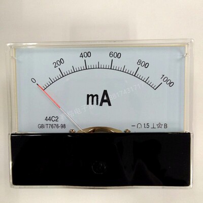44C2 200MA 300MA 500mA 1000MA 2A 3A 10A 直流指针式电流毫安1A