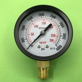 压力计 压力表 280kg/cm2  4000psi 直径Φ63mm 铜螺纹 npt1/4